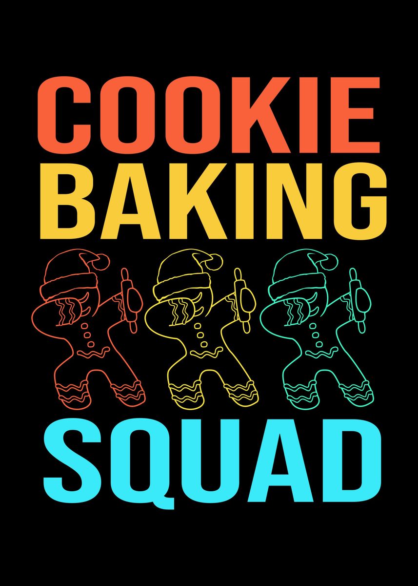 'Christmas Baking Cookie' Poster, picture, metal print, paint by ...