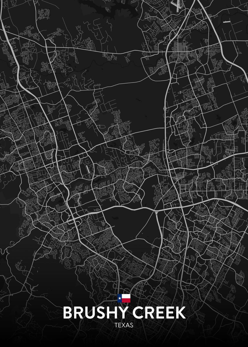 'Brushy Creek TX' Poster by IMR Designs | Displate