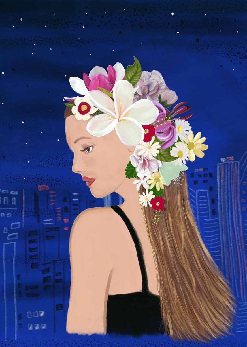 'Magic of the night' Poster, picture, metal print, paint by Gulsen ...