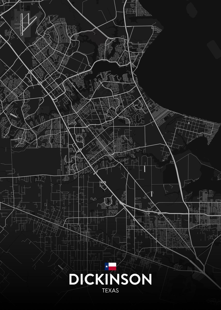 'Dickinson TX' Poster, picture, metal print, paint by IMR Designs ...