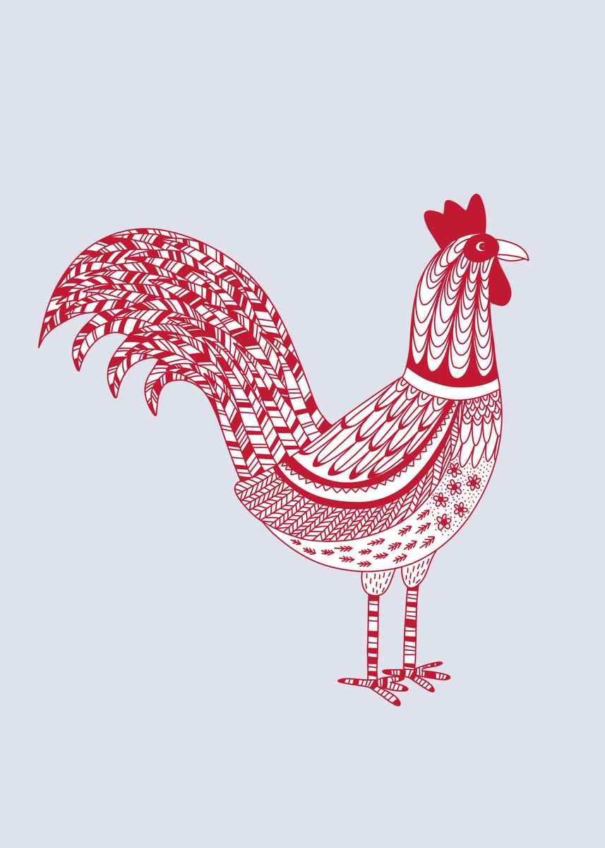 'The Magnificent Rooster' Poster by Nic Squirrell | Displate