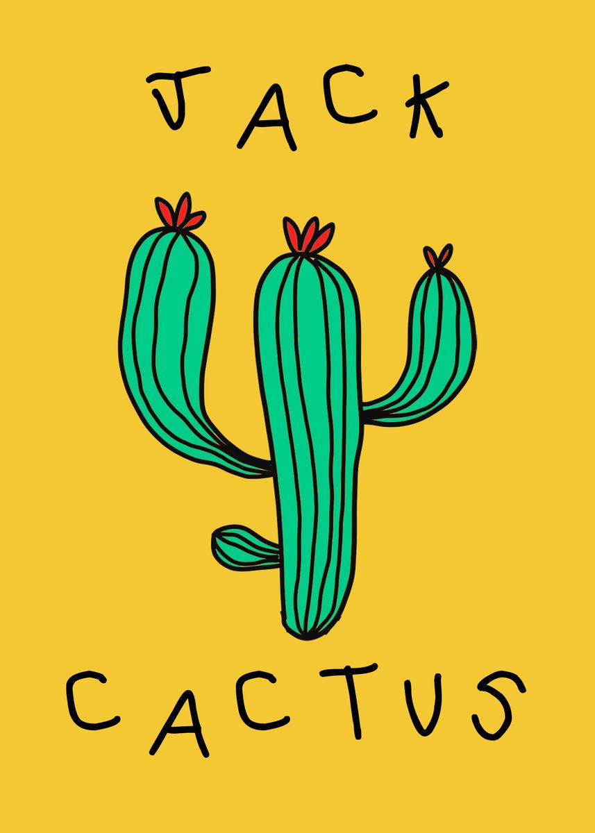 'The Cactus Jack' Poster, picture, metal print, paint by Taffy | Displate