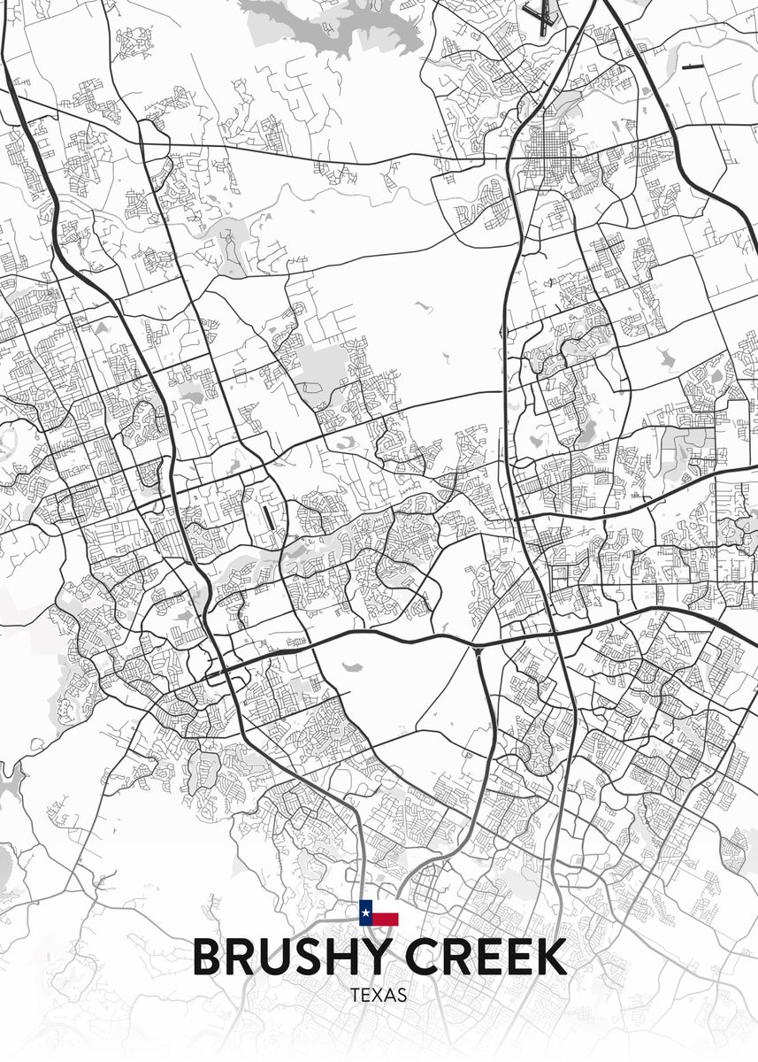 'Brushy Creek TX' Poster by IMR Designs | Displate