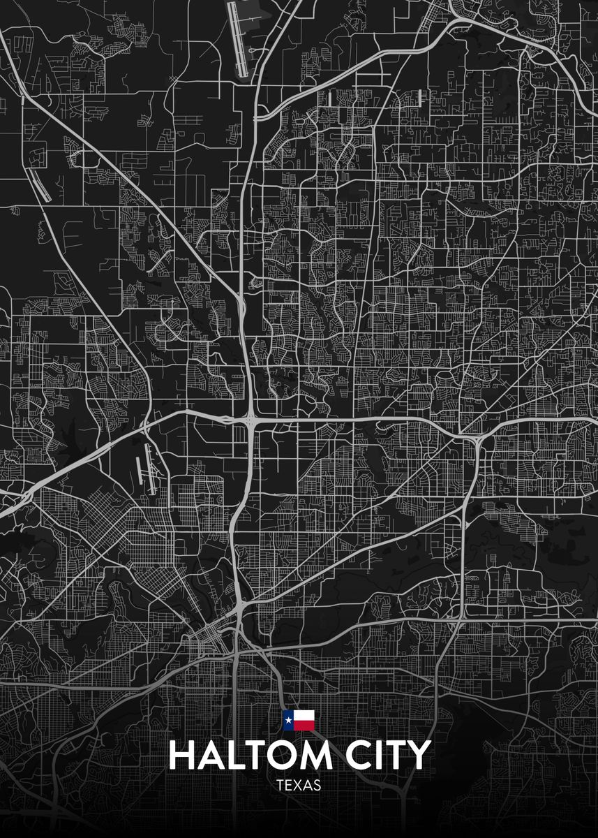 'Haltom City TX' Poster, picture, metal print, paint by IMR Designs ...