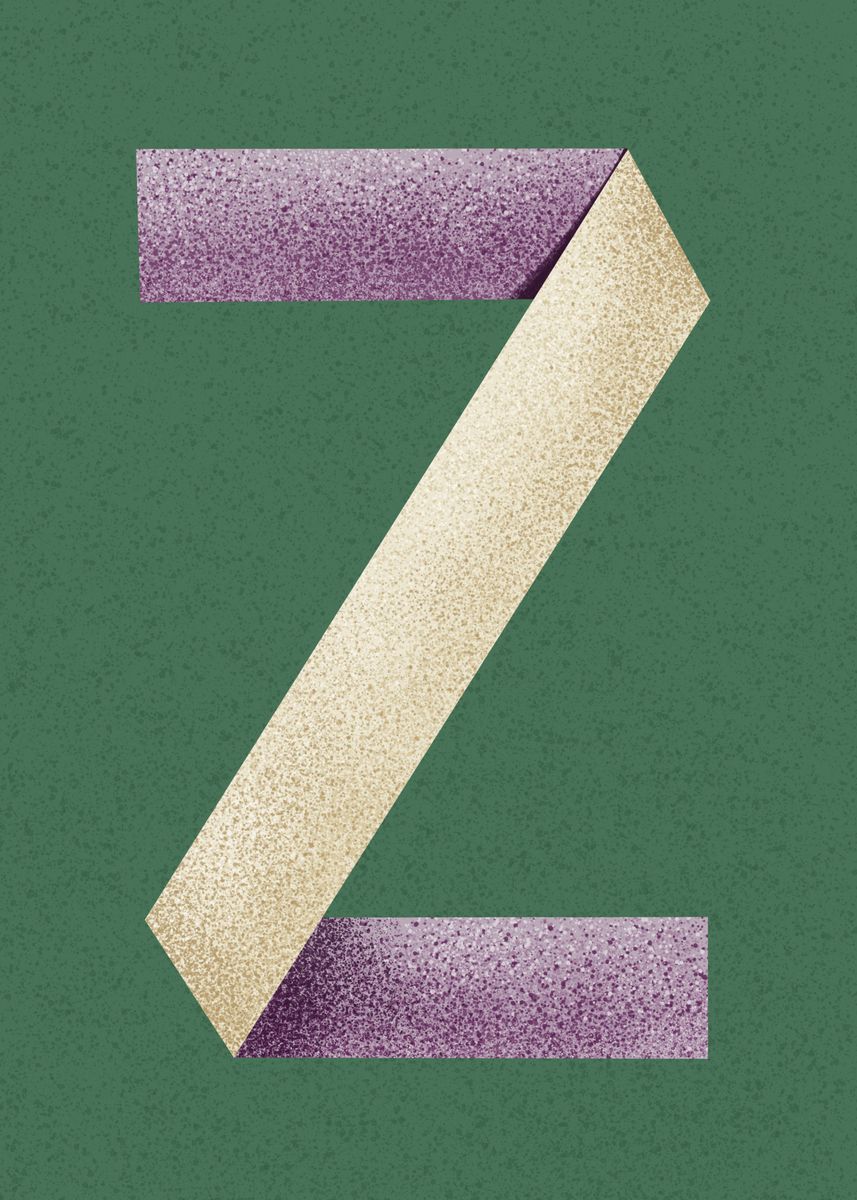 'Z Color Paper Letter' Poster, picture, metal print, paint by Peter ...