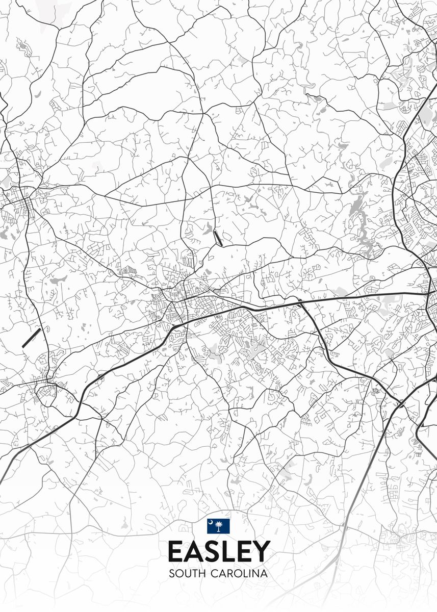 'Easley SC' Poster, picture, metal print, paint by IMR Designs | Displate