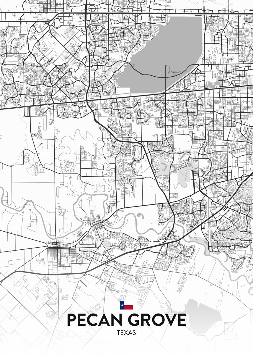 'Pecan Grove TX' Poster, picture, metal print, paint by IMR Designs ...