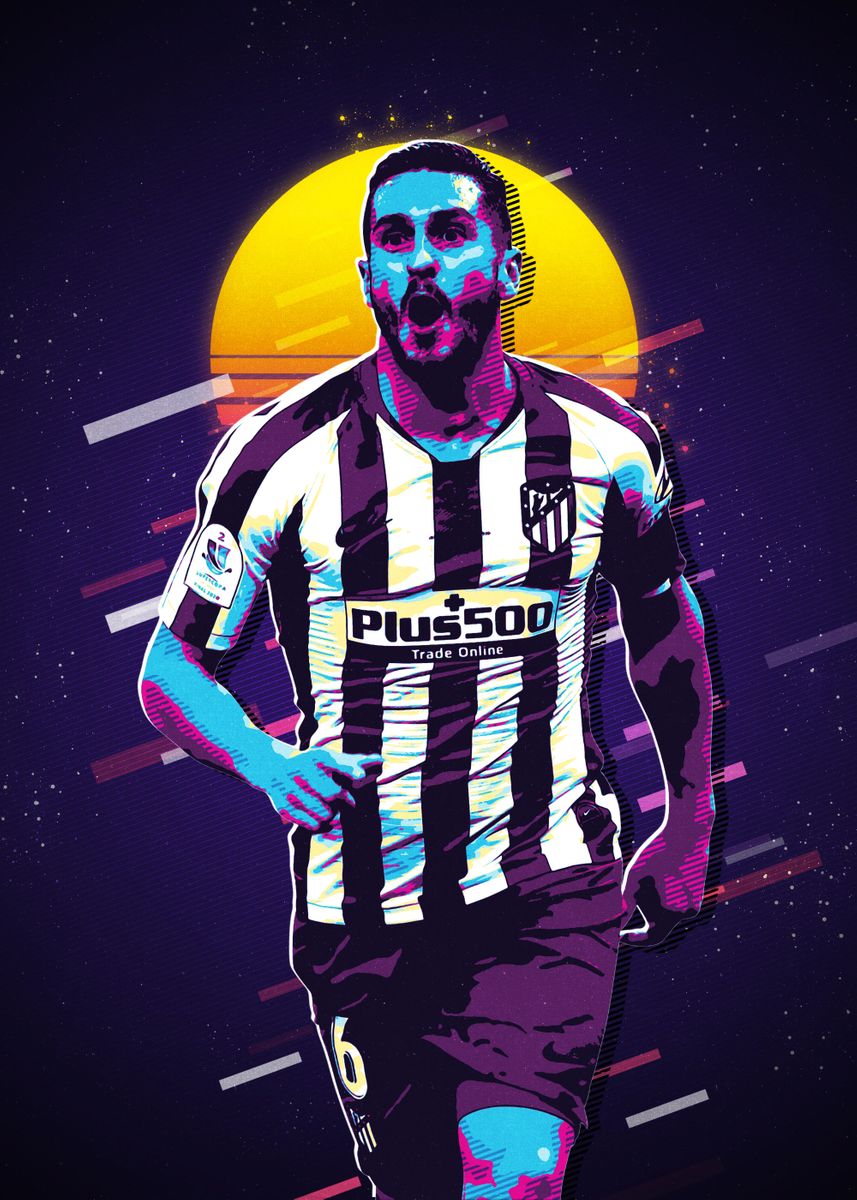 'Koke Football' Poster, picture, metal print, paint by Elysia | Displate