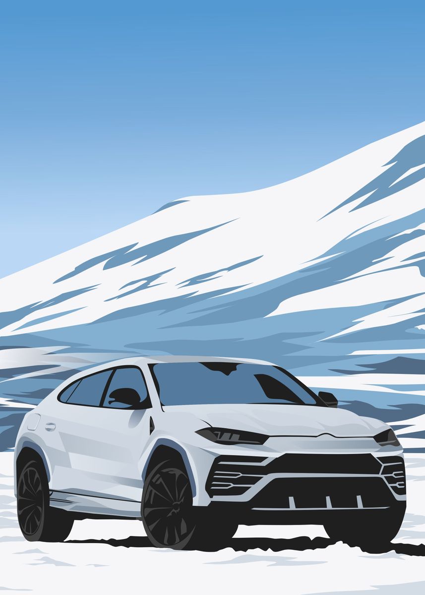 'Lamborghini cartoon ' Poster by Agus Nitsuga | Displate