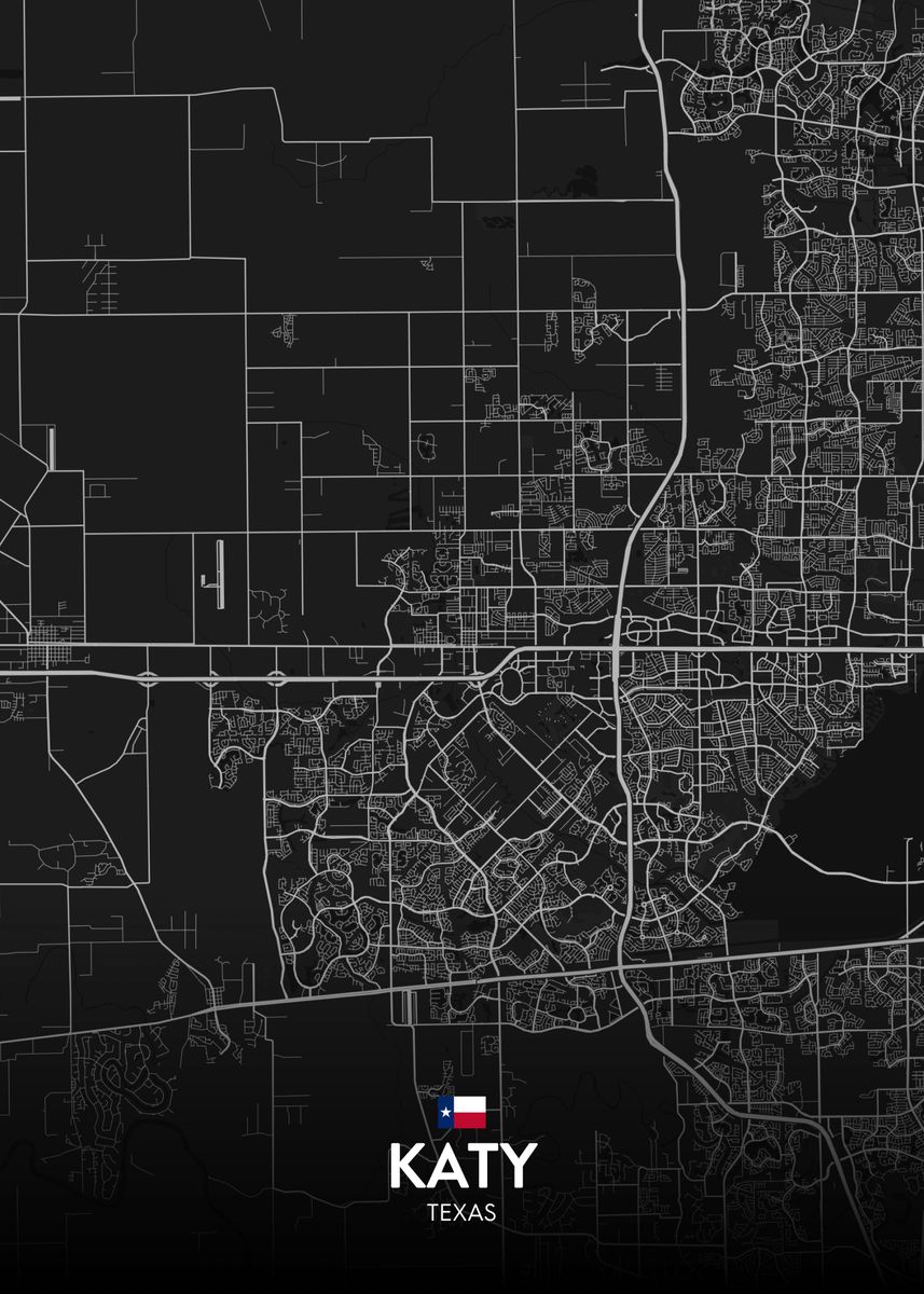 'Katy TX' Poster, picture, metal print, paint by IMR Designs | Displate