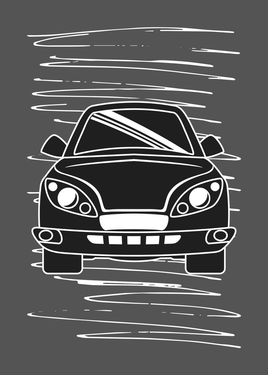 'Minimalist Car Decor 14' Poster, picture, metal print, paint by Oizy ...