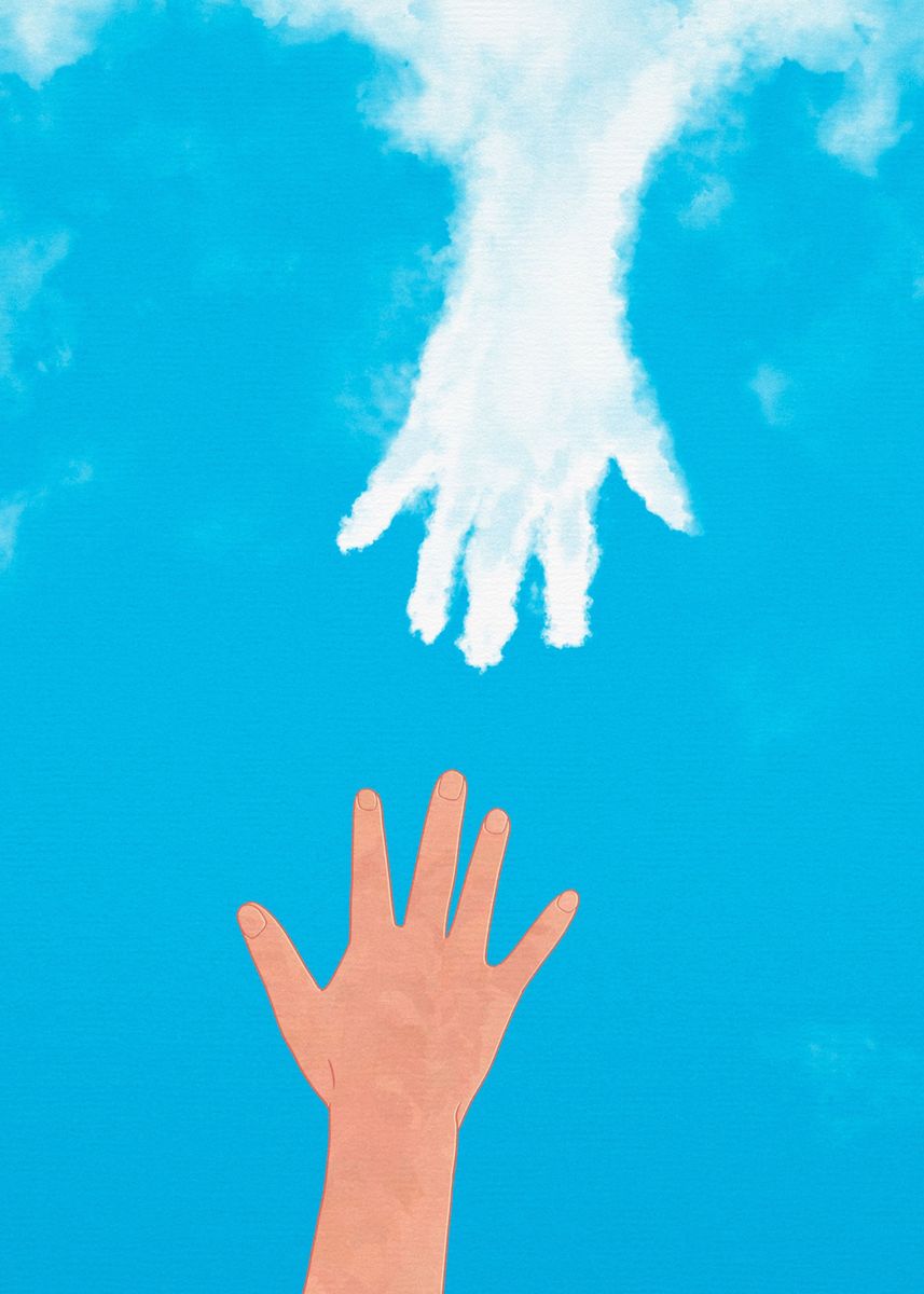 'Helping' Poster, picture, metal print, paint by Aswad Art | Displate