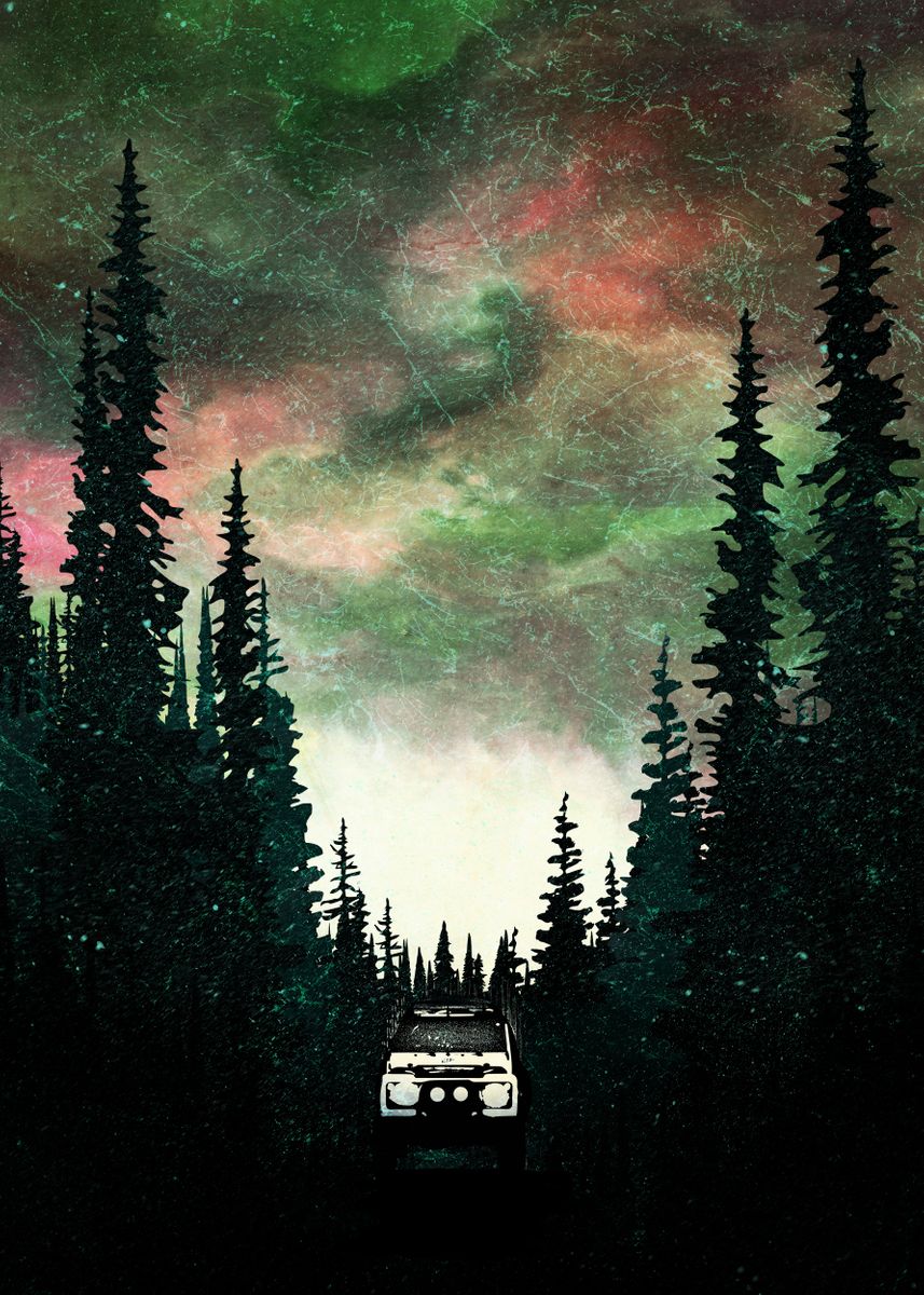 'Expedition' Poster, picture, metal print, paint by One Red Fox | Displate