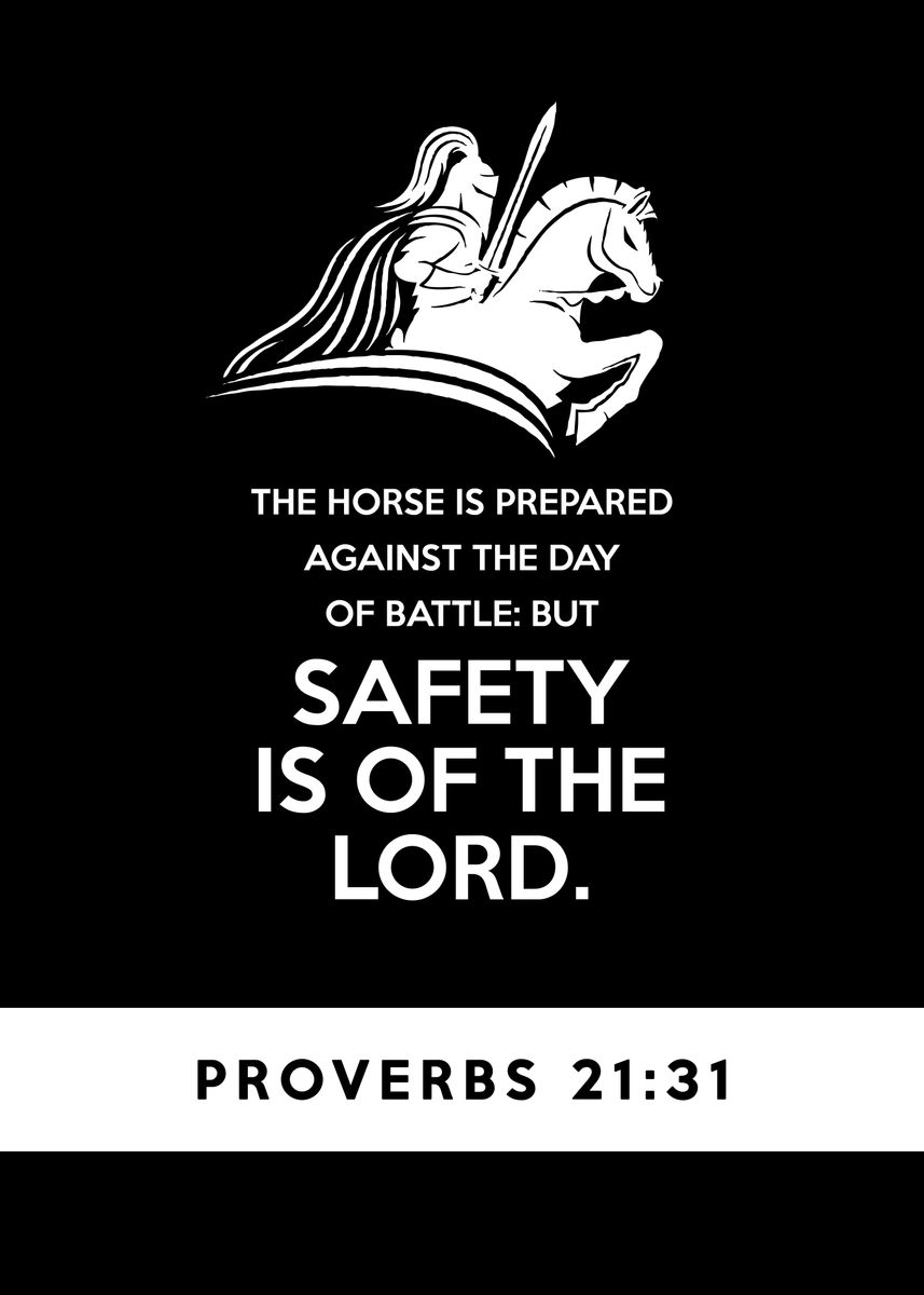 'Proverbs 21 31' Poster, picture, metal print, paint by ABConcepts ...