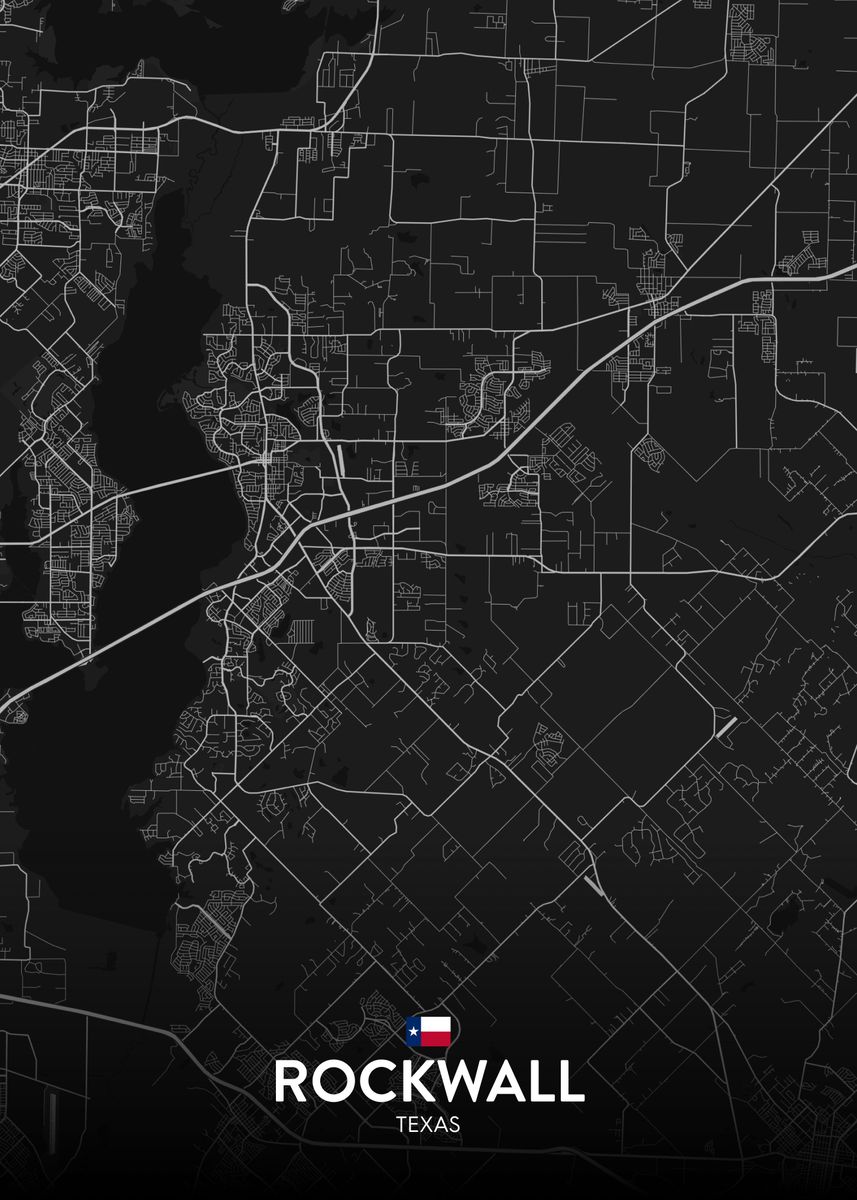 'Rockwall TX' Poster, picture, metal print, paint by IMR Designs | Displate