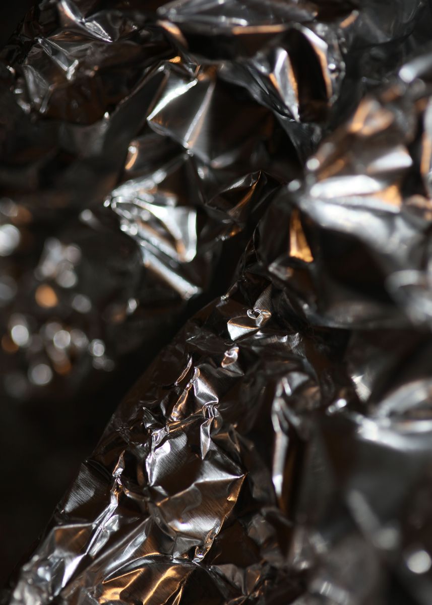 'Aluminum folie abstract' Poster, picture, metal print, paint by ...