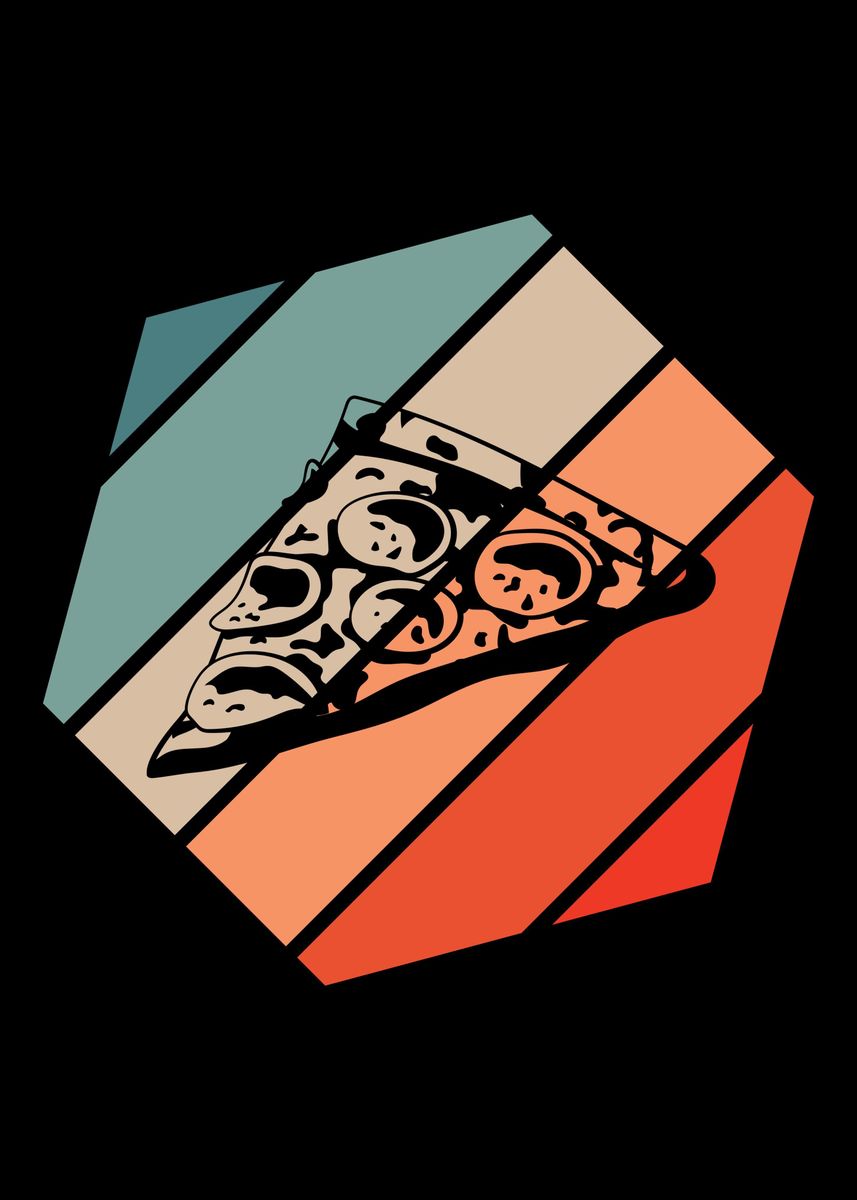 'Pizza Retro Vintage' Poster by royalsigns | Displate