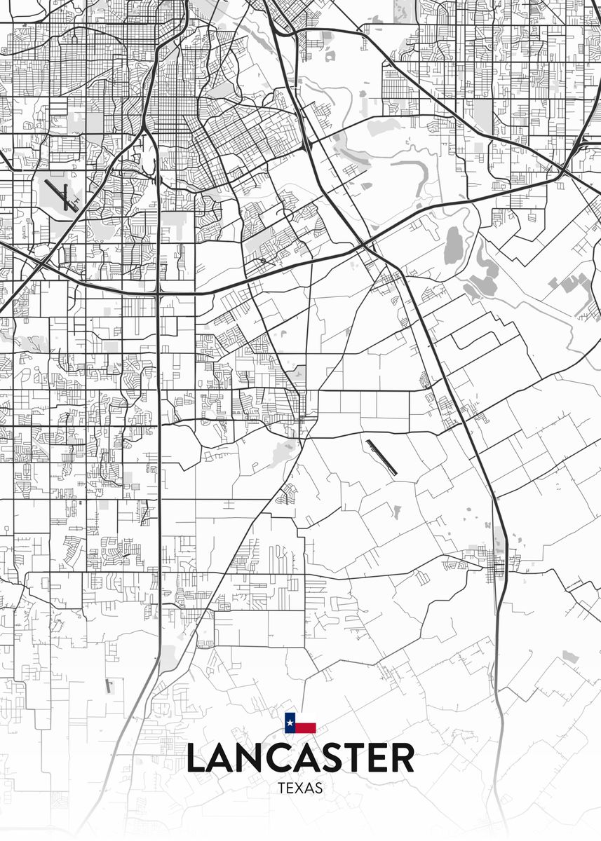 'Lancaster TX' Poster, picture, metal print, paint by IMR Designs ...