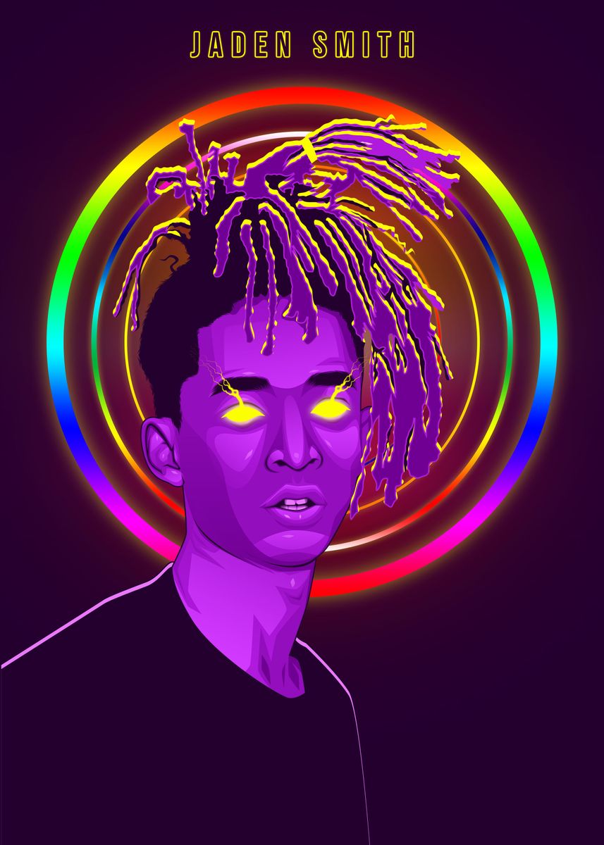 'Jaden Smith Neon Art' Poster by Remang Remang | Displate