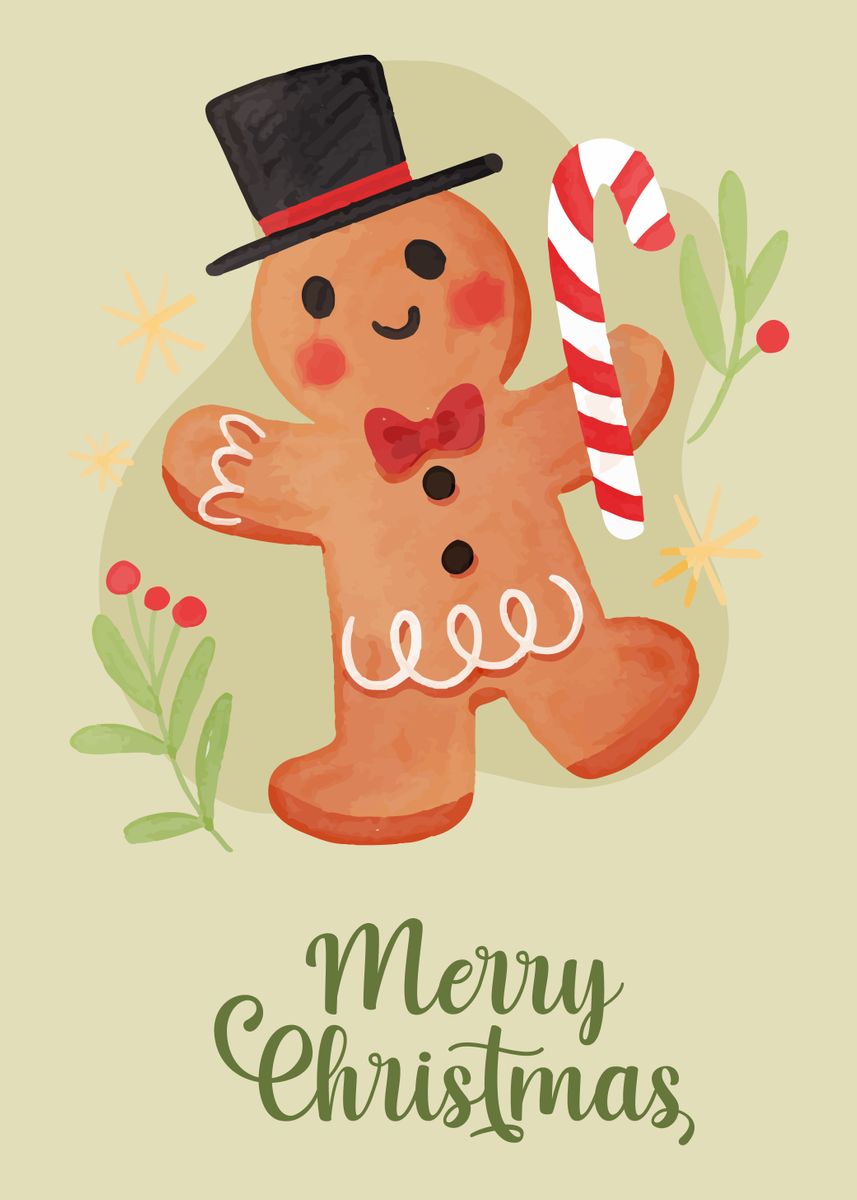 'Gingerbread' Poster, picture, metal print, paint by Diego The Designer ...