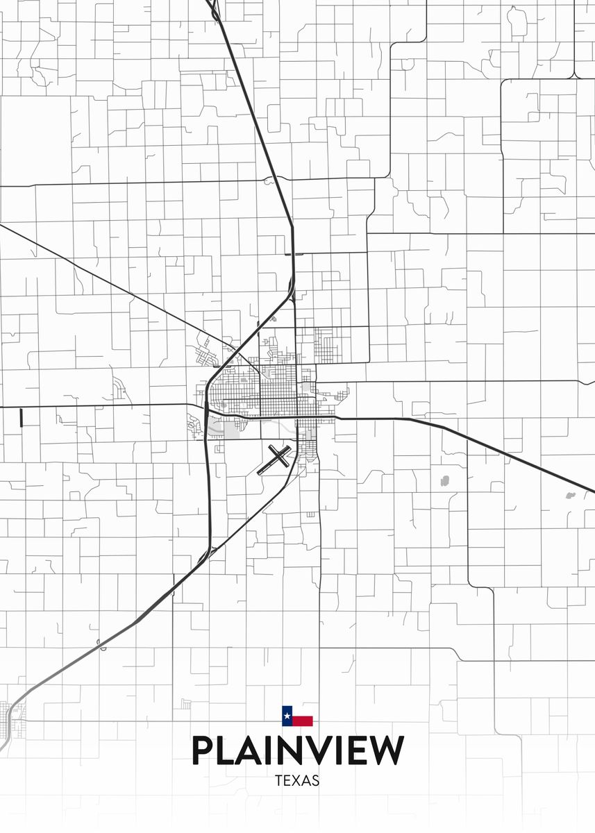 'Plainview TX' Poster, picture, metal print, paint by IMR Designs ...