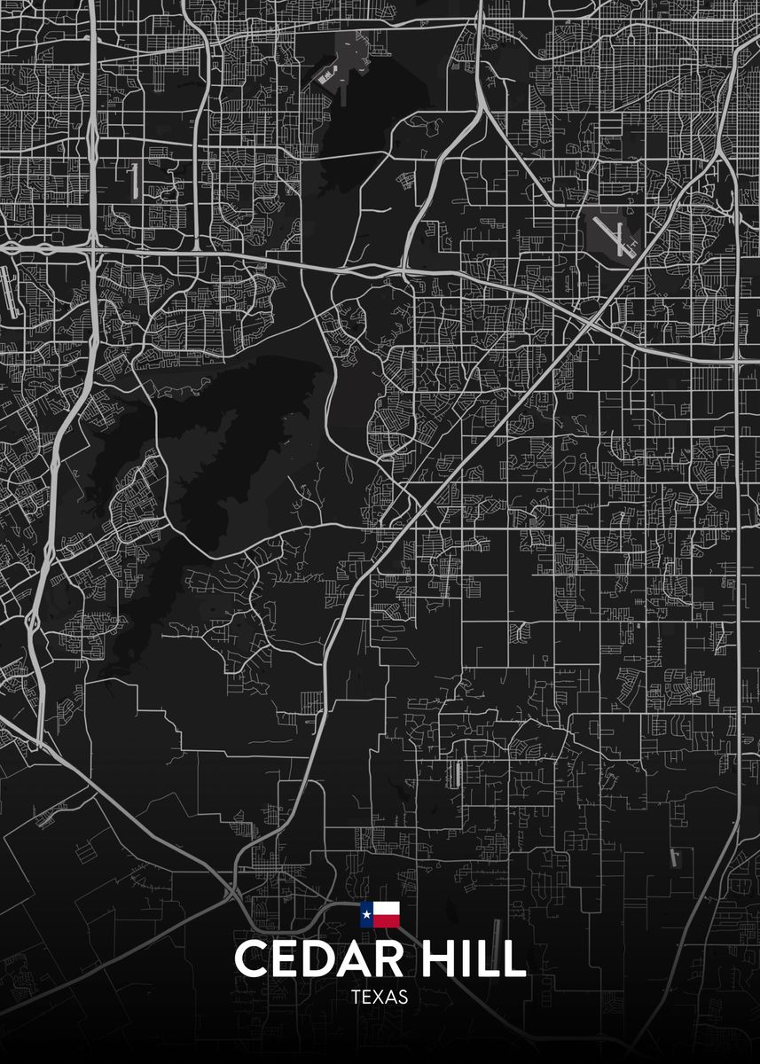 'Cedar Hill TX' Poster, picture, metal print, paint by IMR Designs ...