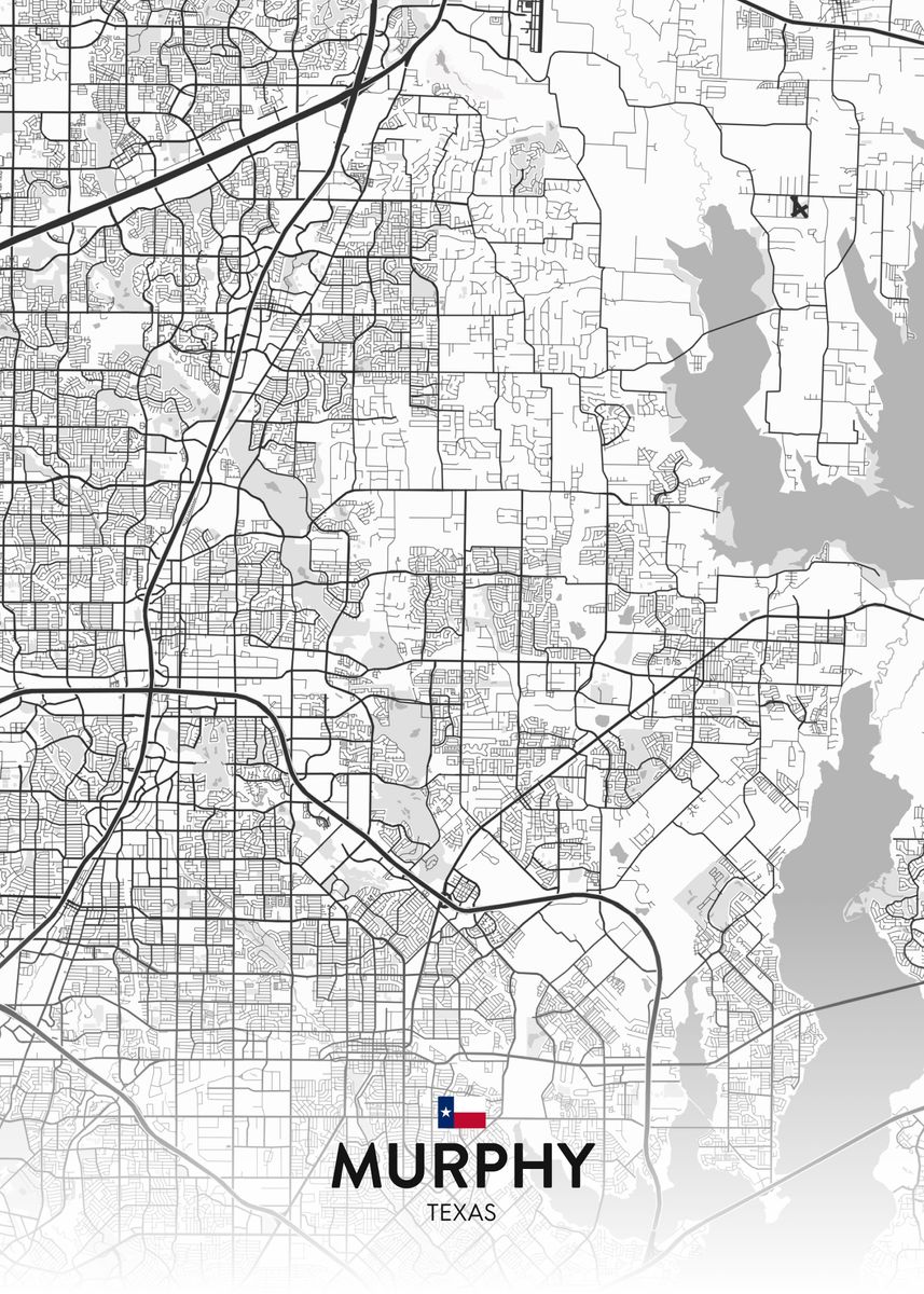 'Murphy TX' Poster, picture, metal print, paint by IMR Designs | Displate