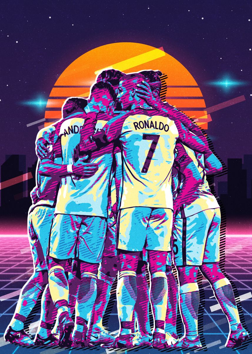 ' Portugal Football Team' Poster, picture, metal print, paint by Paul C ...