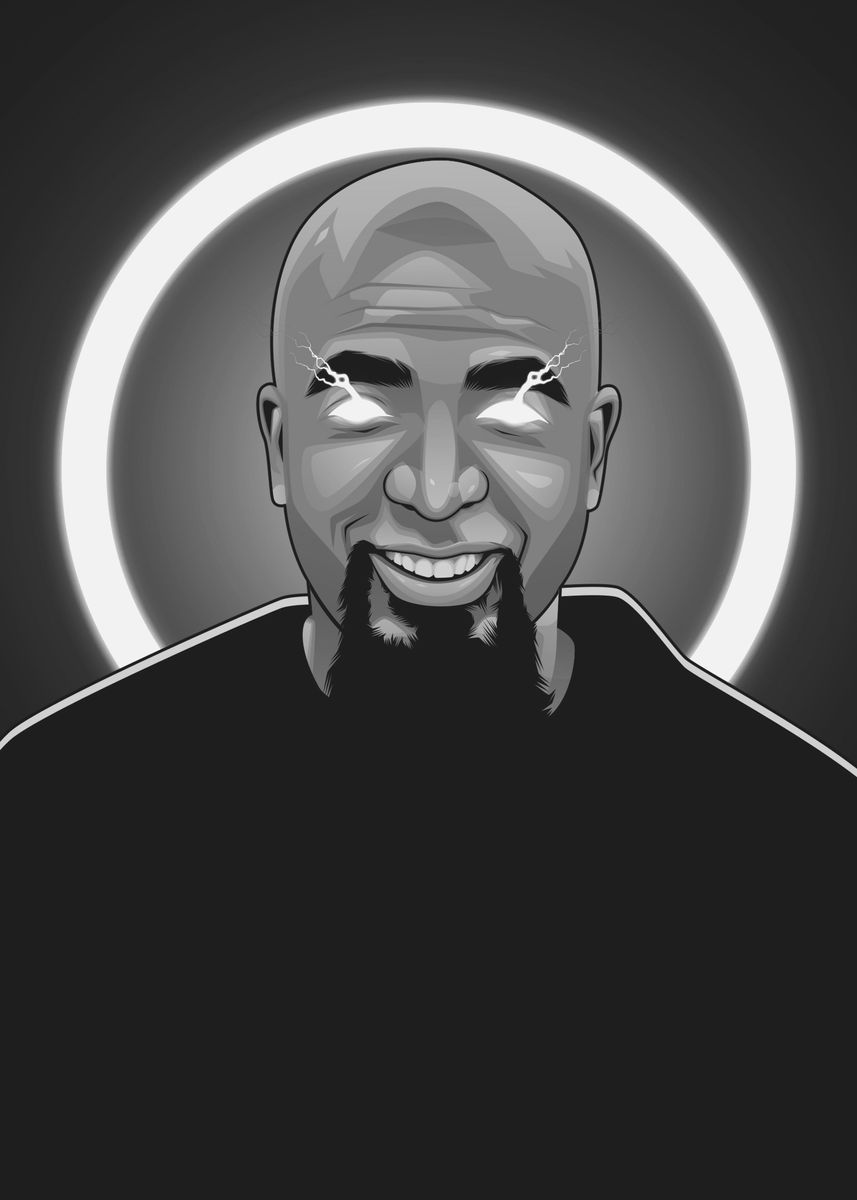 'Tech N9ne Grayscale' Poster, picture, metal print, paint by Colorize ...