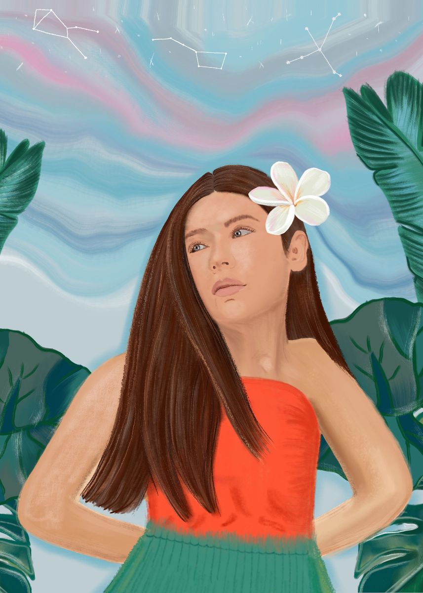 'Hula dancer' Poster, picture, metal print, paint by Gulsen Gunel ...