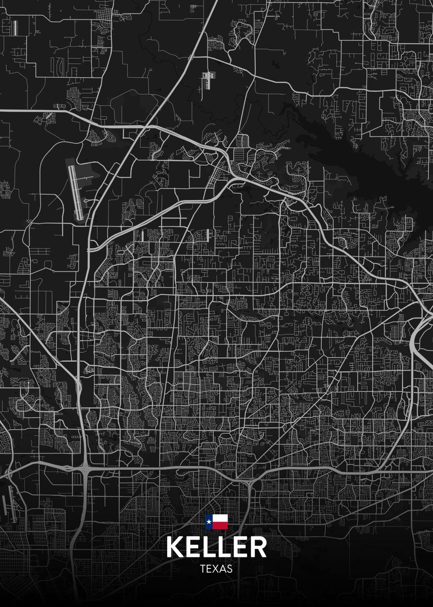 'Keller TX' Poster, picture, metal print, paint by IMR Designs | Displate