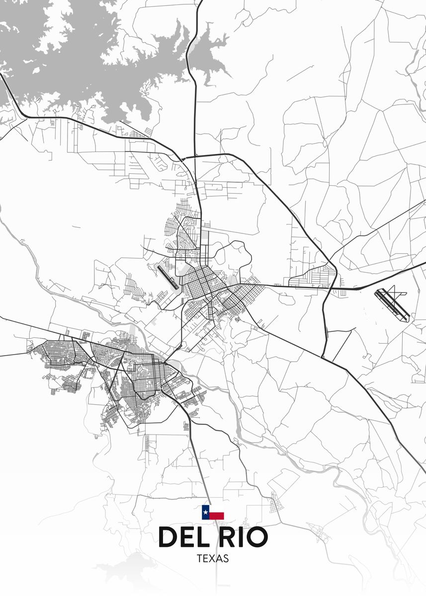 'Del Rio TX' Poster, picture, metal print, paint by IMR Designs | Displate