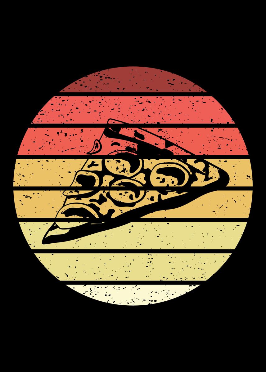 'Pizza Retro Vintage' Poster by royalsigns | Displate