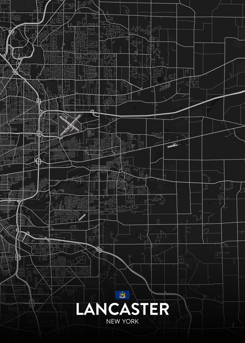 'Lancaster NY' Poster, picture, metal print, paint by IMR Designs ...