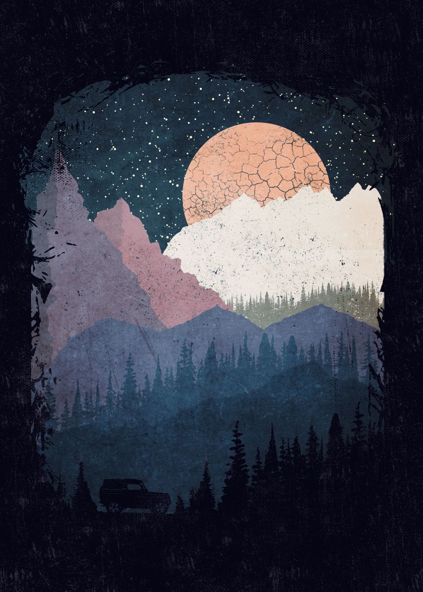 'Expedition' Poster, picture, metal print, paint by One Red Fox | Displate