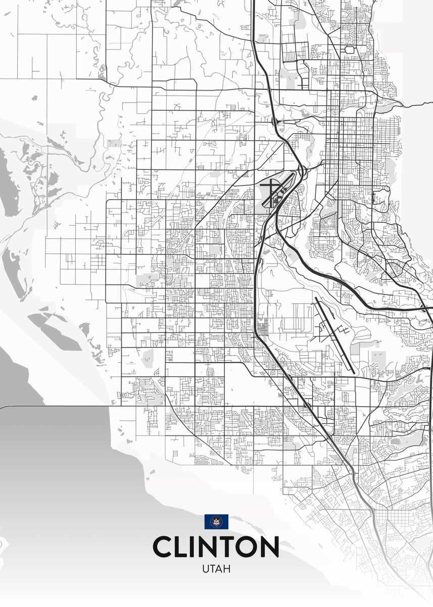 'Clinton UT' Poster by IMR Designs | Displate