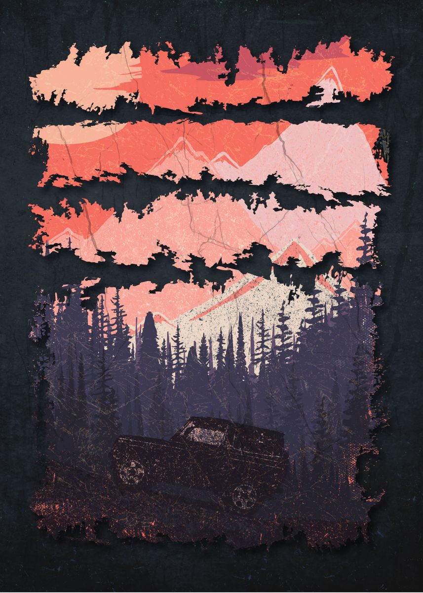 'Expedition' Poster, picture, metal print, paint by One Red Fox | Displate