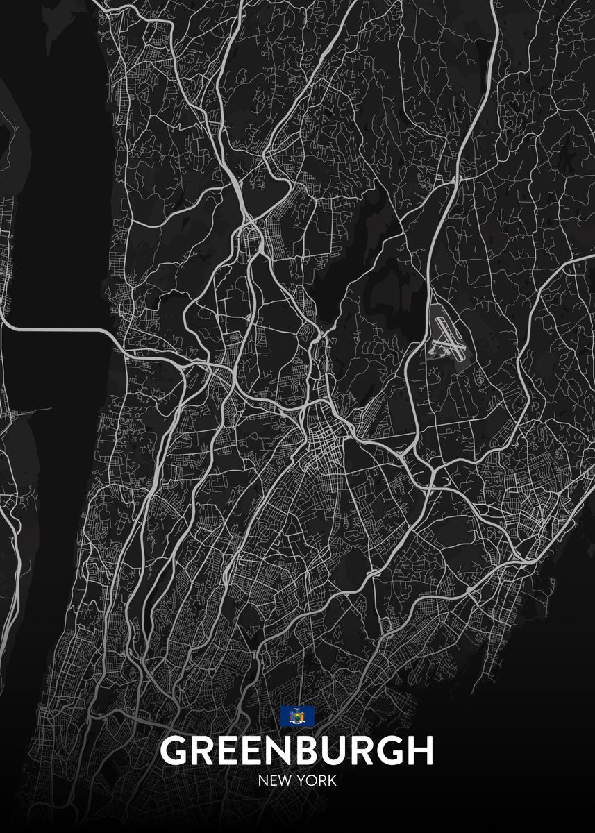 'Greenburgh NY' Poster, picture, metal print, paint by IMR Designs ...