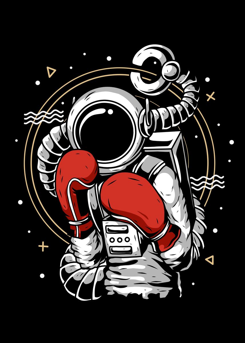 'astronaut boxing' Poster by Isal Firmansyah | Displate