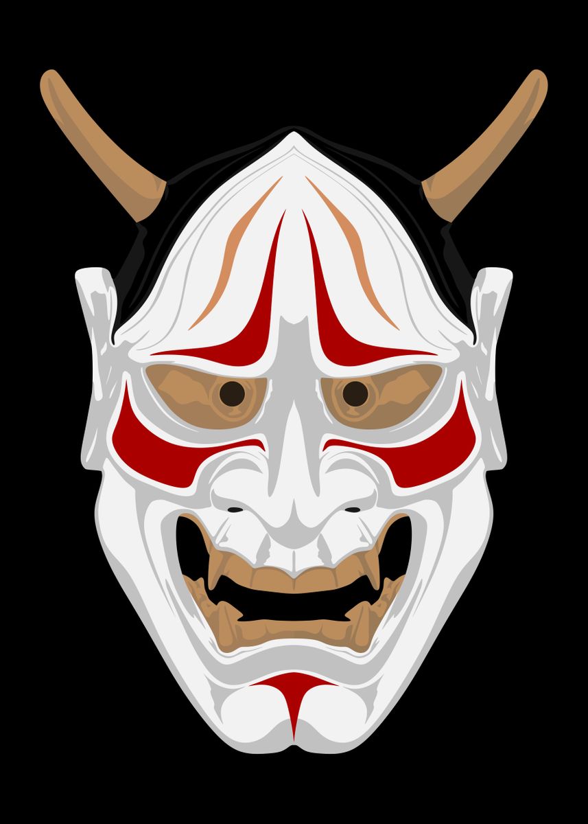 'Kabuki Mask 43' Poster by Josh B | Displate