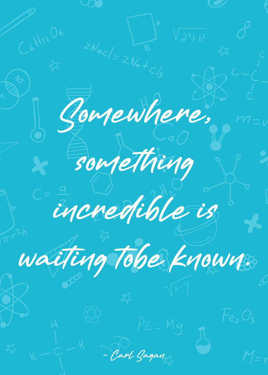 'Carl Sagan Quote' Poster, picture, metal print, paint by Reflection ...