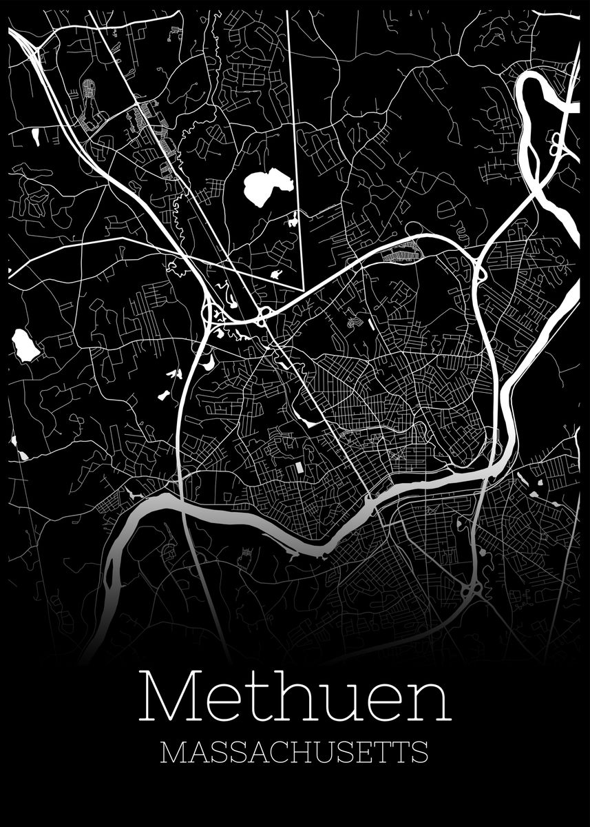'Methuen Massachusetts' Poster, picture, metal print, paint by ...