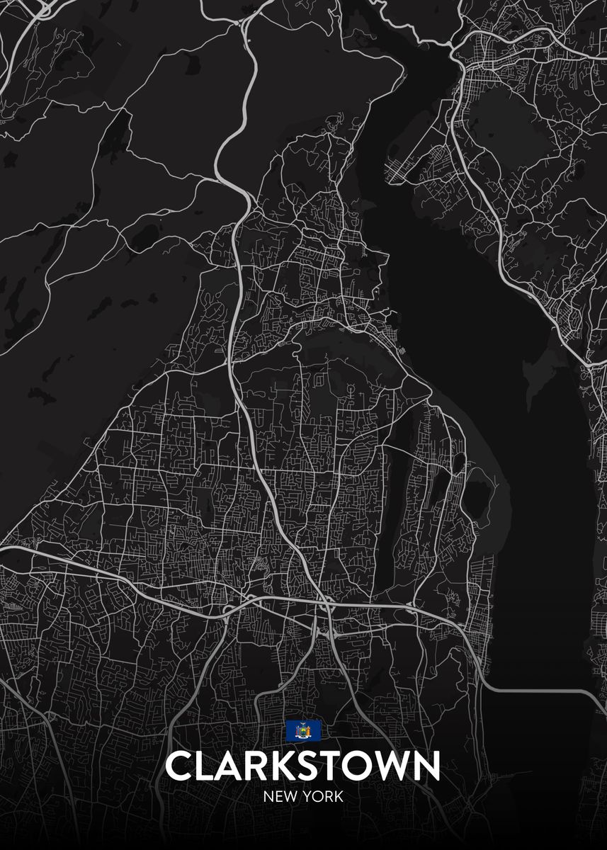 'Clarkstown NY' Poster, picture, metal print, paint by IMR Designs ...