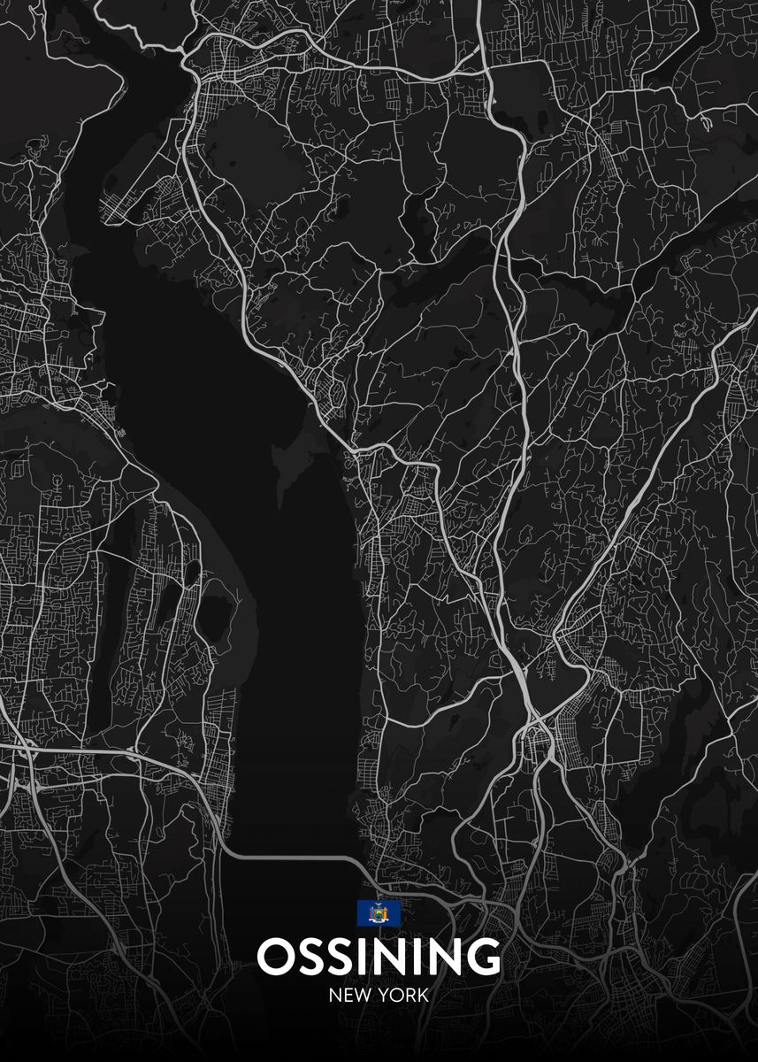 'Ossining NY' Poster, picture, metal print, paint by IMR Designs | Displate