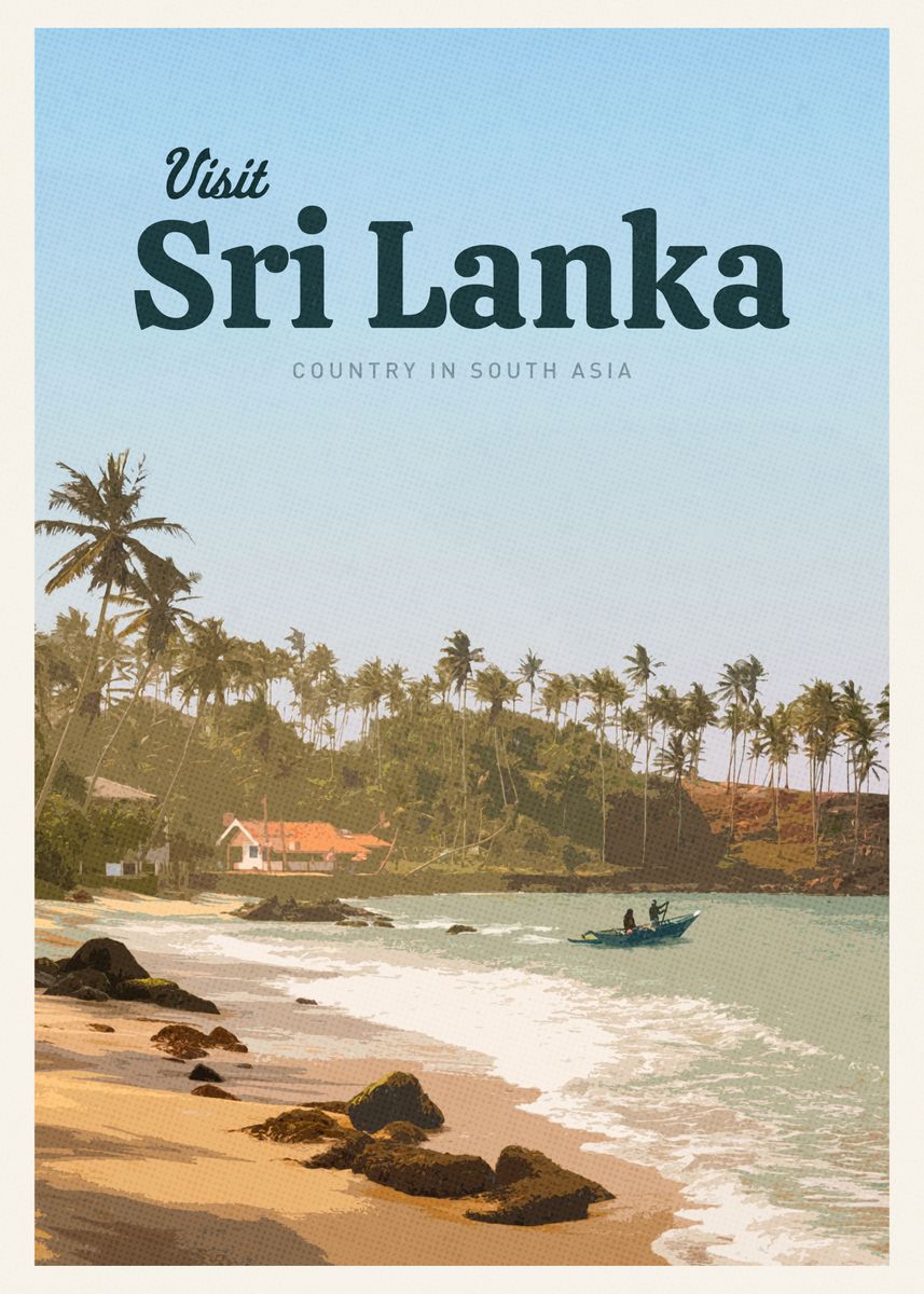 'Visit Sri Lanka' Poster, picture, metal print, paint by Mercury Club ...