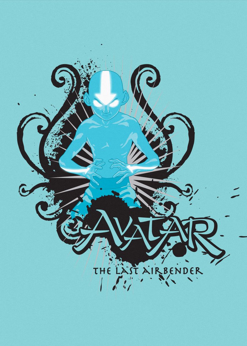 'Aang Energybending' Poster, picture, metal print, paint by Avatar: The ...