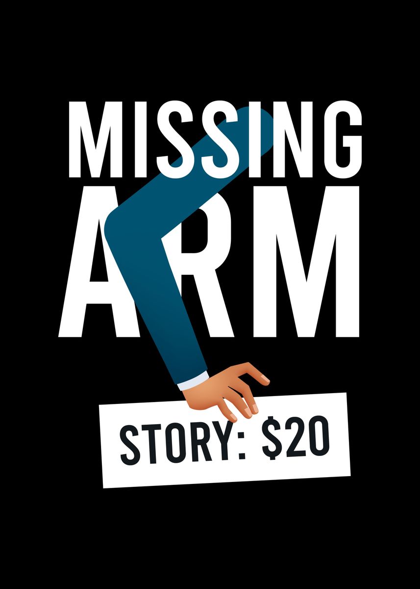 'Missing Arm Arm Amputaion' Poster, picture, metal print, paint by ...