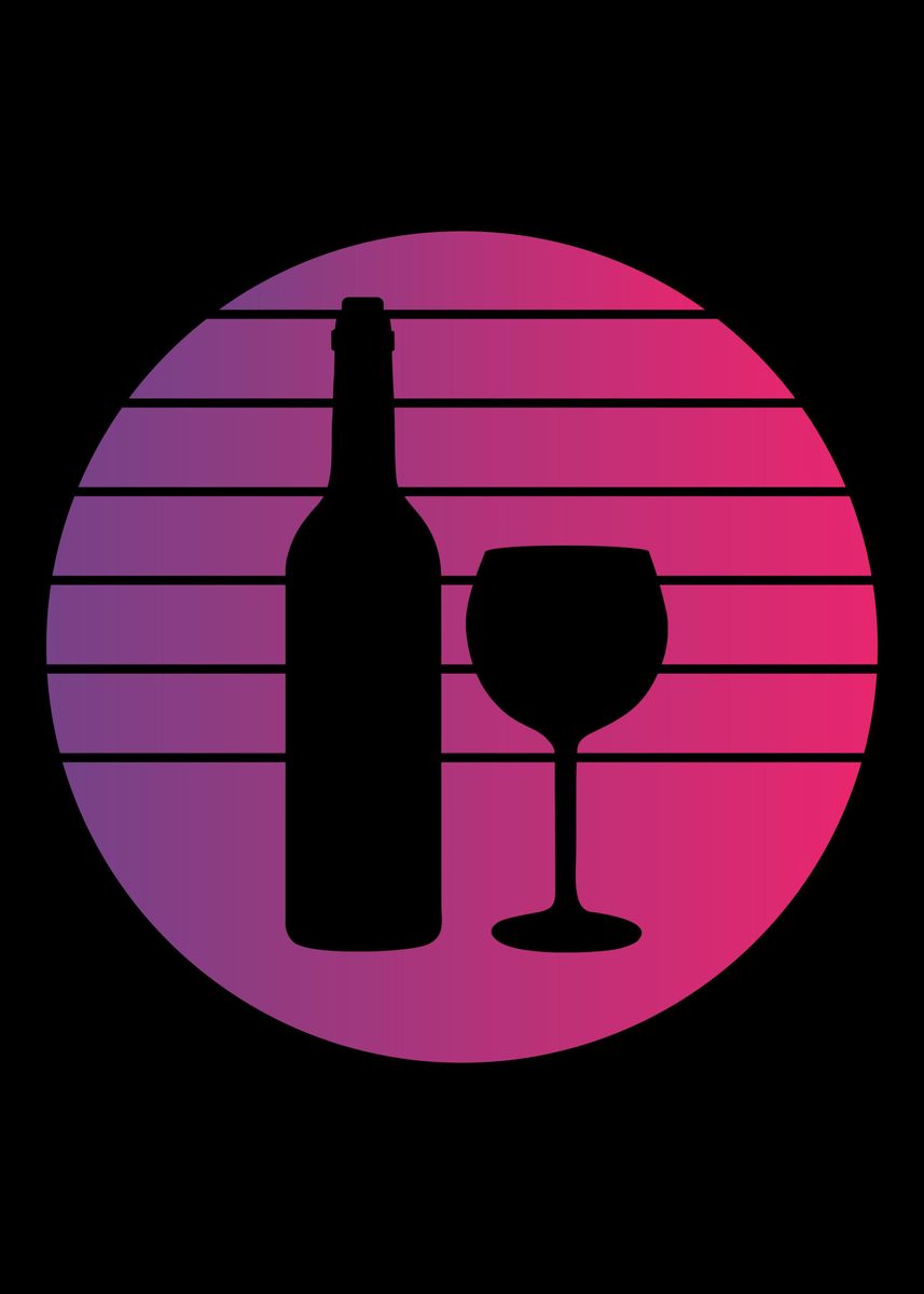 'Wine Retro Vintage' Poster by royalsigns | Displate