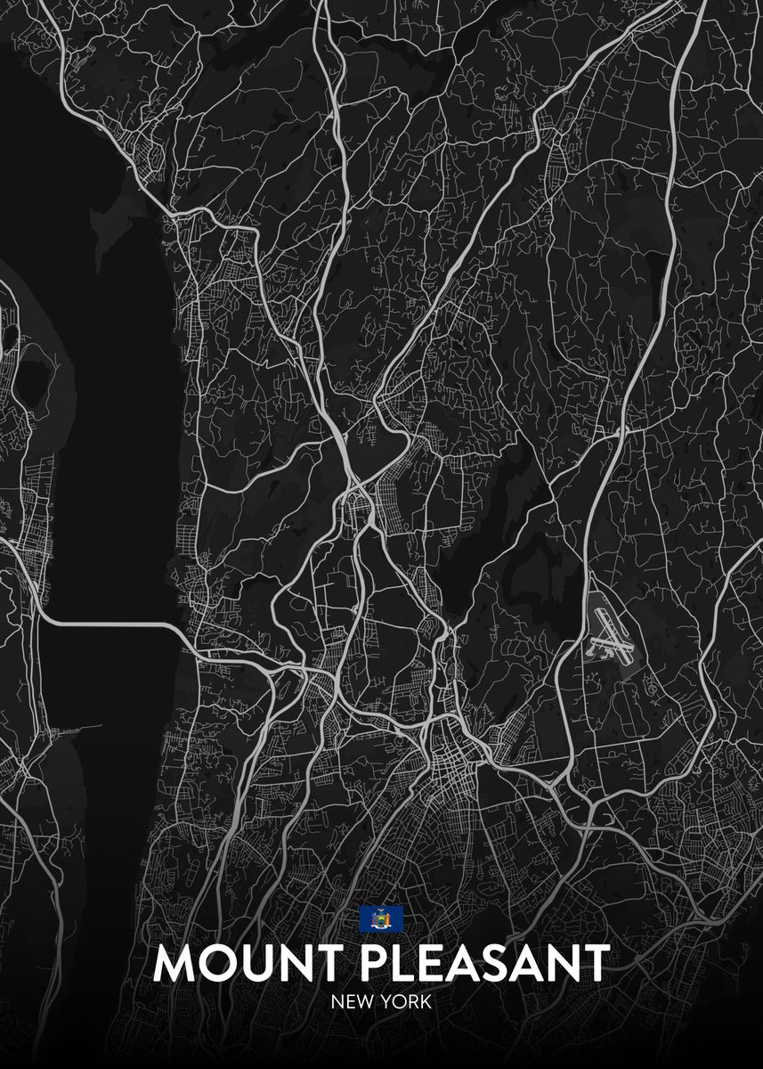 'Mount Pleasant NY' Poster, picture, metal print, paint by IMR Designs ...