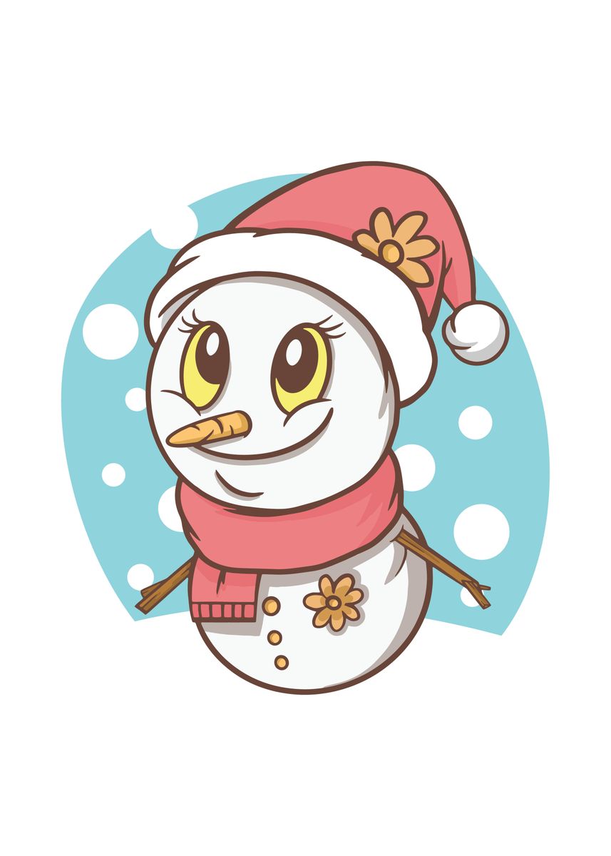 'Cute snowman' Poster by thetshirtshop2020 | Displate
